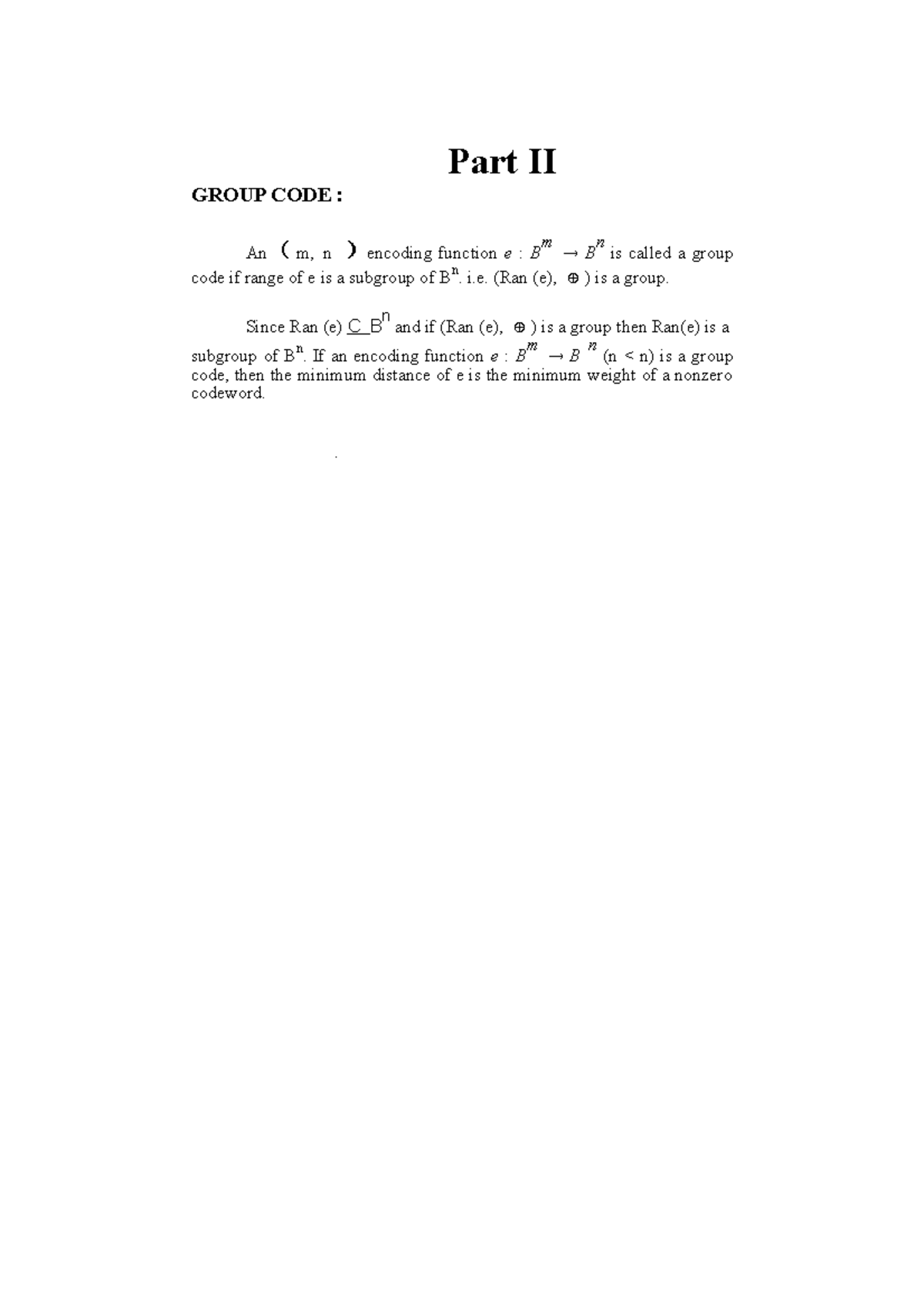 Unit IV Discrete Maths Part II Lattice Theory, Boolean Algebra AND Coding Theory - Part II GROUP ...