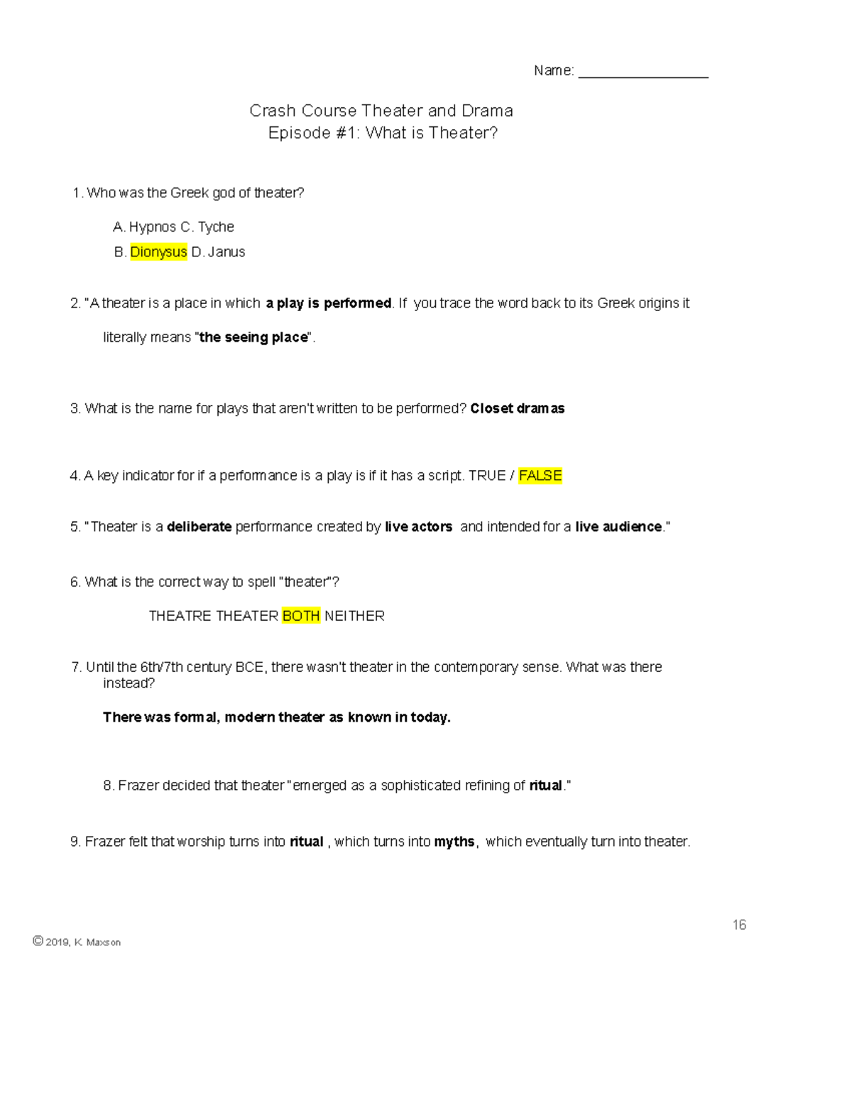 Crash Course Theater & Drama: Episodes 1-3 Overview and Key Insights ...