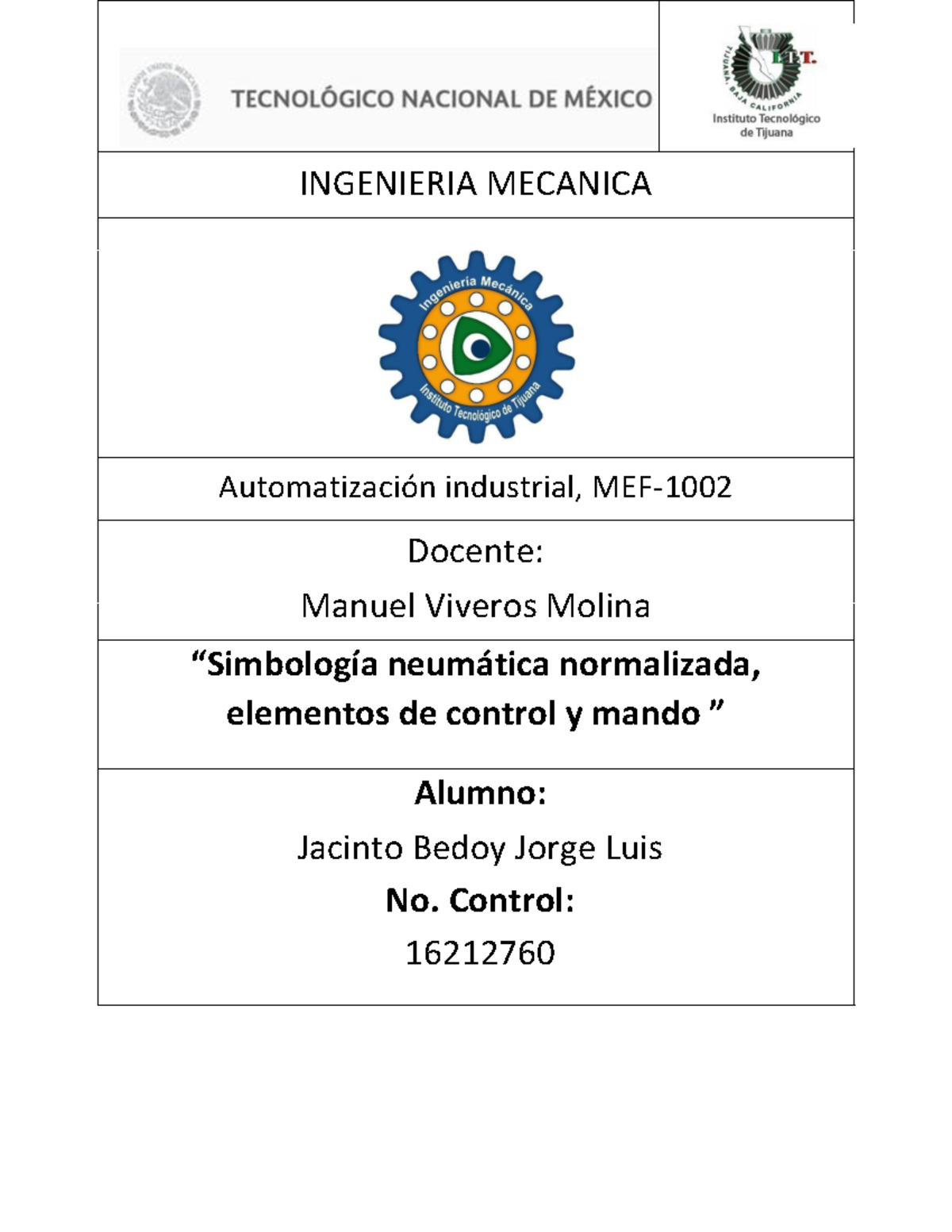 Elementos de control y mando - INGENIERIA MECANICA Automatización ...