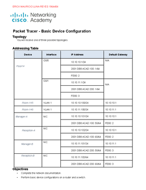 10.4.4 Packet Tracer - Build a Switch and Router Network - Physical Mode - Paso 1: Mostrar la ...