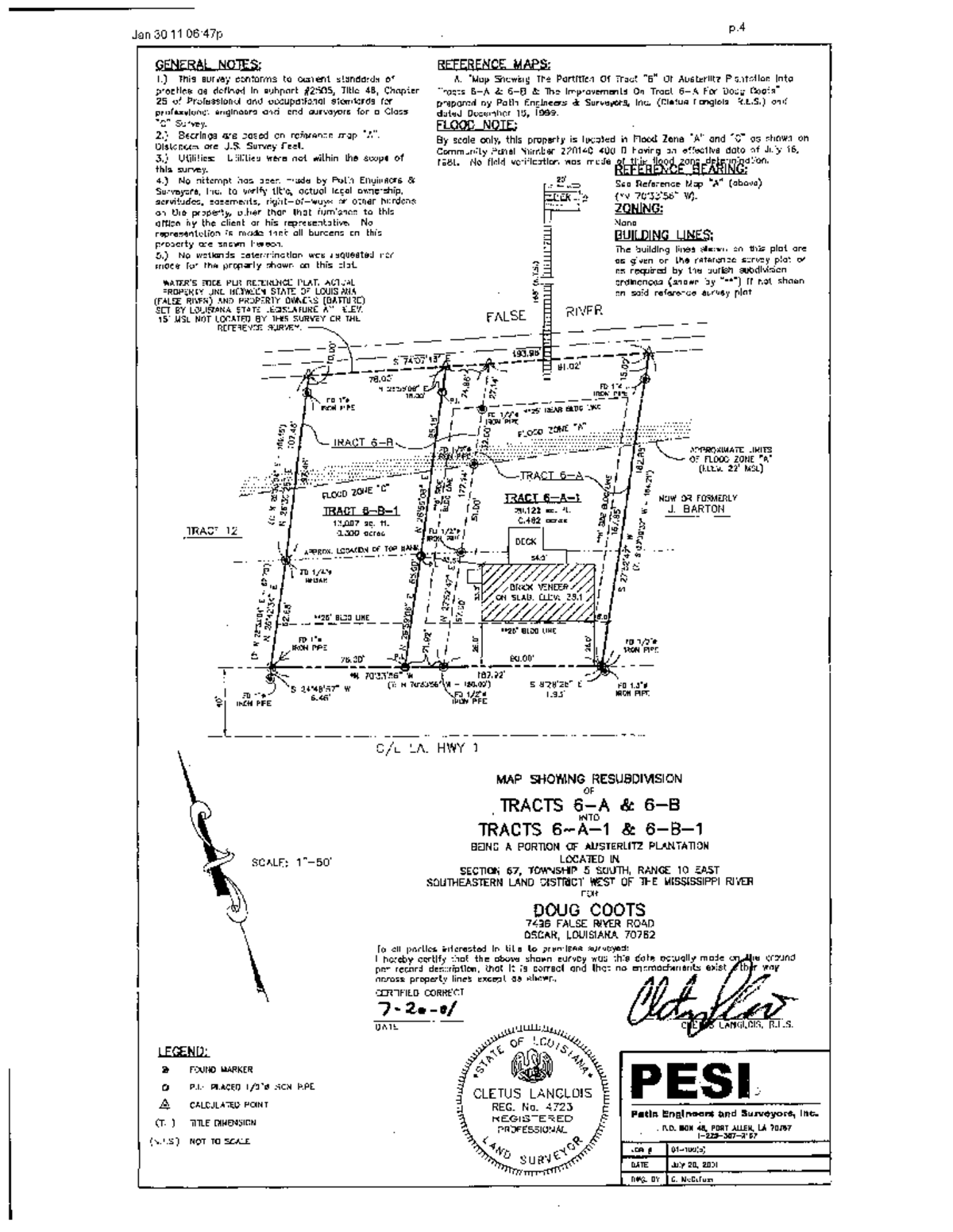 85 Patin Resubdivision Map - Survey Details & Flood Zone Info - Studocu