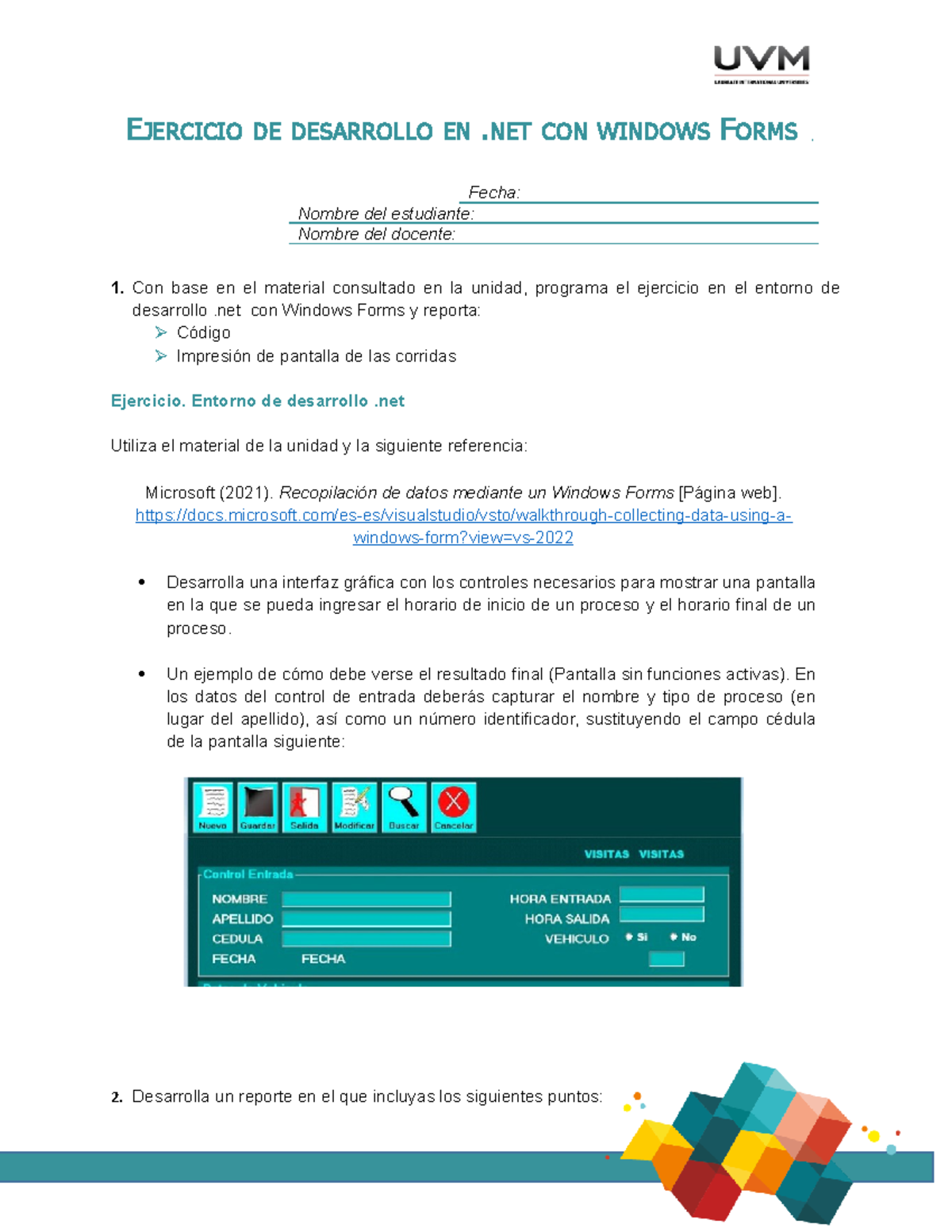 A11 CAGF - Programacion avanzada actividad 11 - EJERCICIO DE DESARROLLO EN .NET CON WINDOWS ...