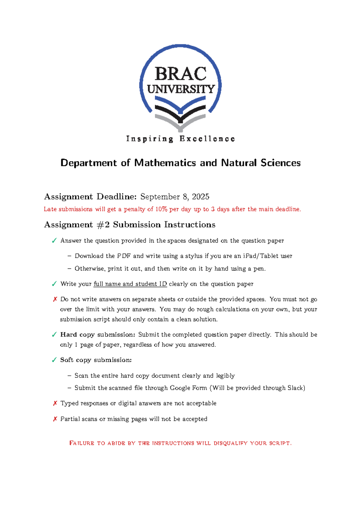 PHY 112 Summer 2025 Assignment 2 Instructions and Guidelines - Studocu