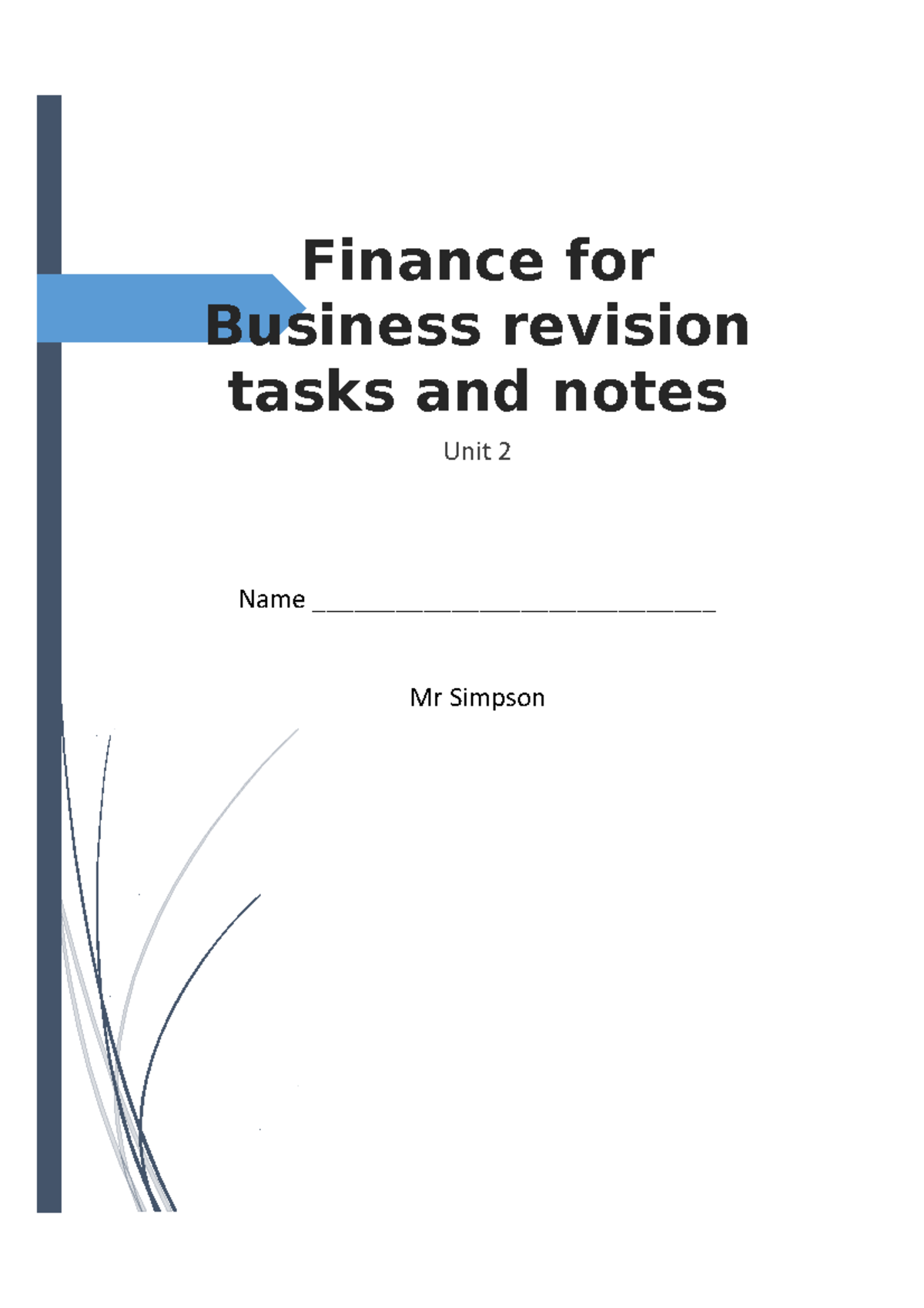 Btec-business-unit-2-finance-for-business-85885 - Finance for Business ...