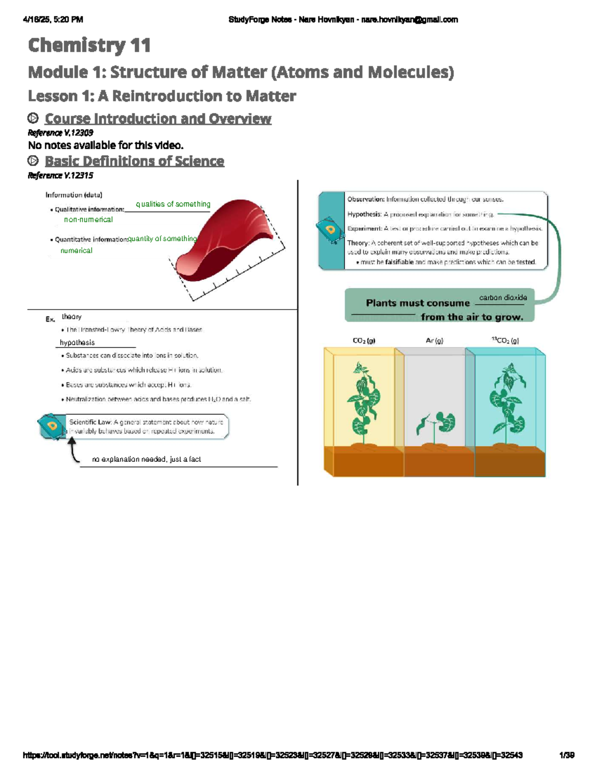 Chemistry Concepts Review - Study Notes for CHEM101 - Studocu