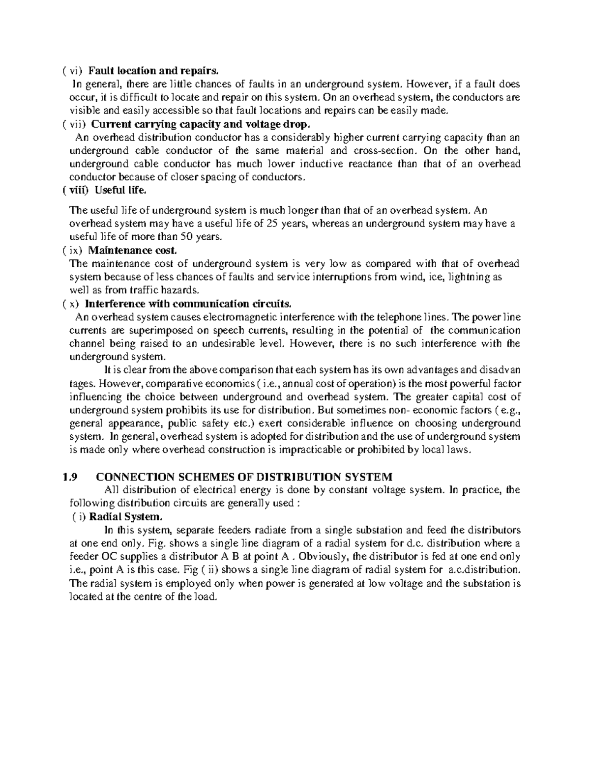 Distributor Types - Notes on Overhead vs Underground Systems - Studocu