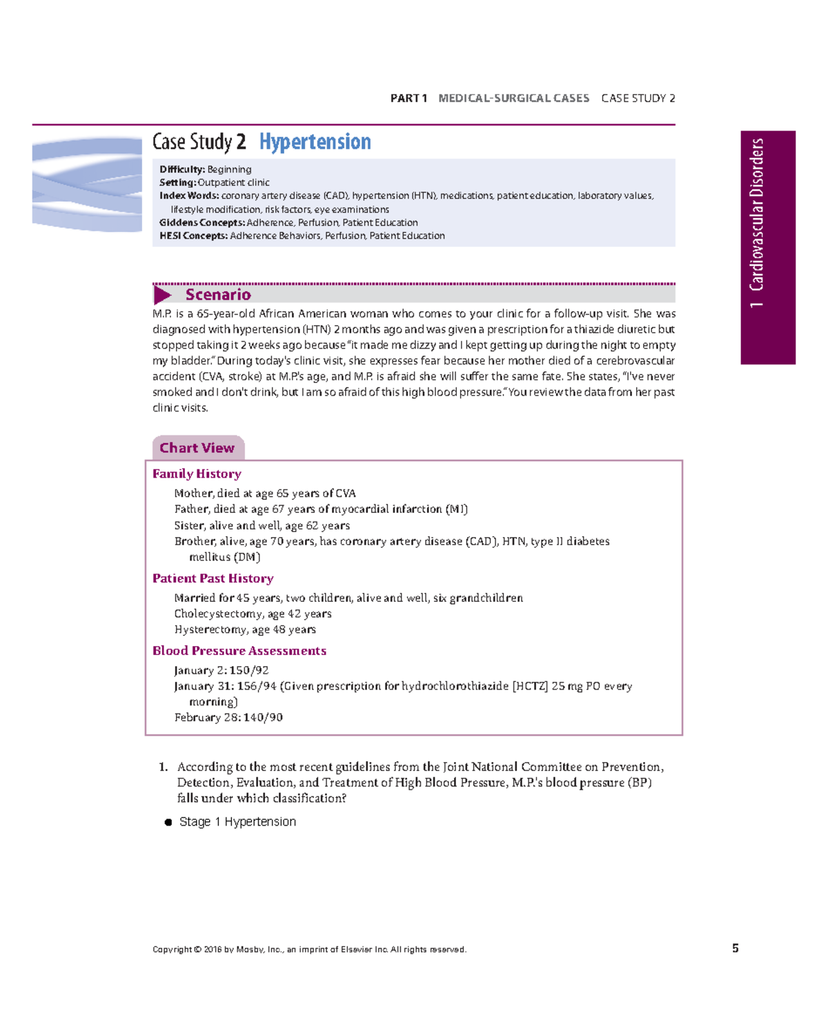 Case Study 2: Management of Hypertension in Outpatient Care - Studocu