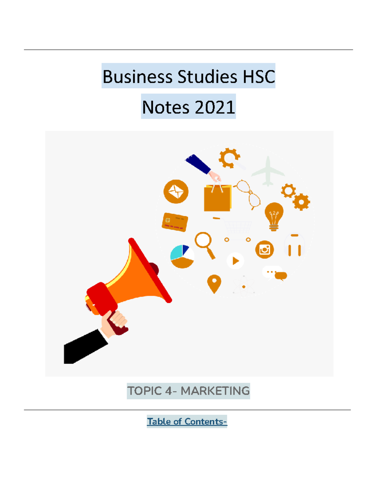 Business Studies HSC Notes 2021: Marketing Strategies & Concepts - Studocu