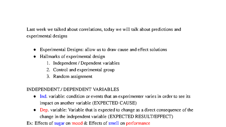 Research Ethics & Experimental Design in Psychology (Psy 101) - Studocu