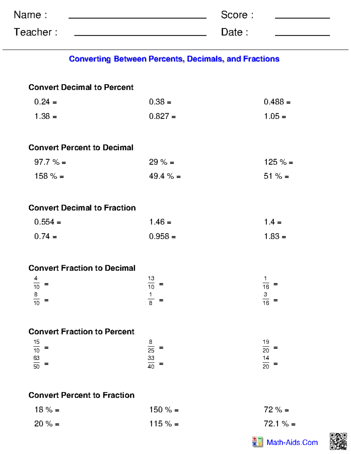 360655879 Math Percent Practice Worksheet - Studocu
