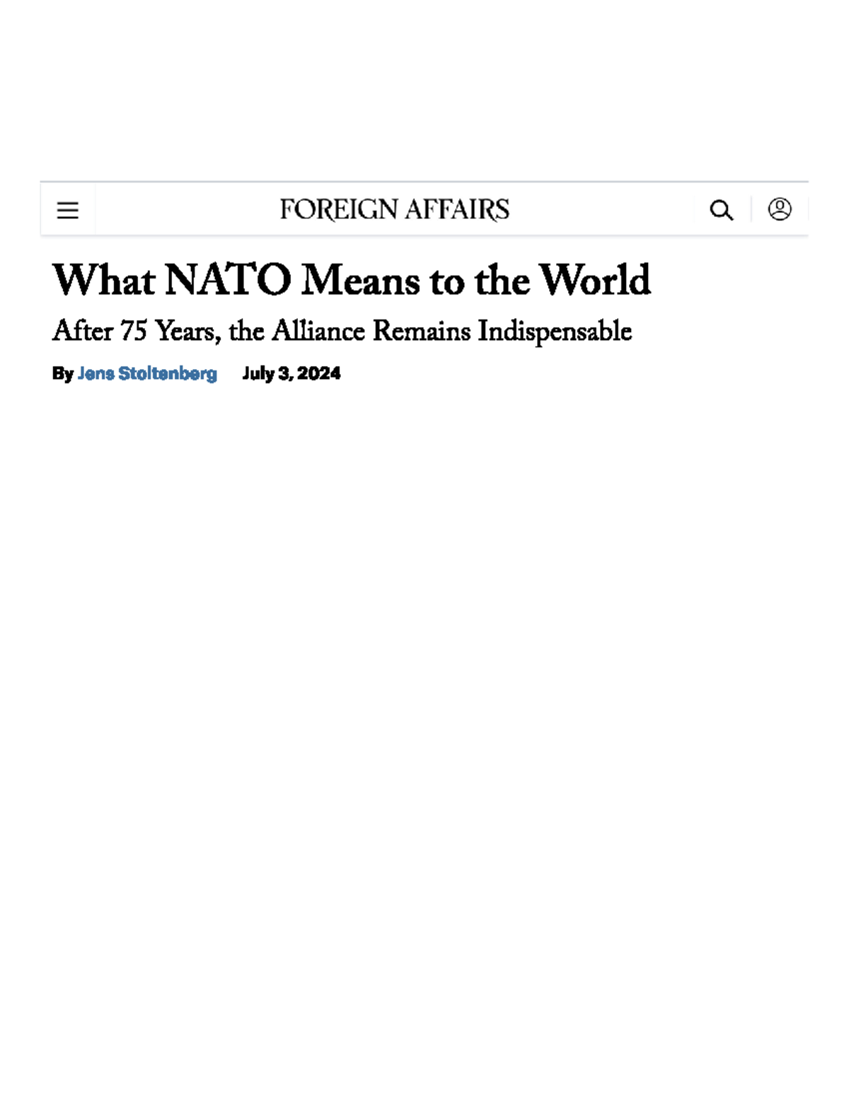 NATO: Global Security Challenges & Strategic Responses Analysis - Studocu