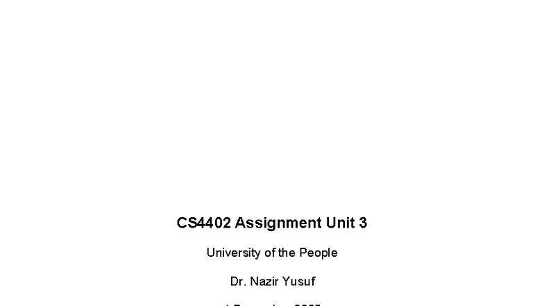 CS4402 Assignment 3: Understanding Endianness & Integer Overflow - Studocu