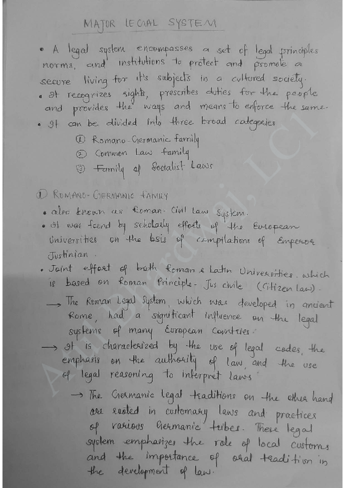 Juris Notes: Major Legal Systems Overview (Course Code: LAW101) - Studocu