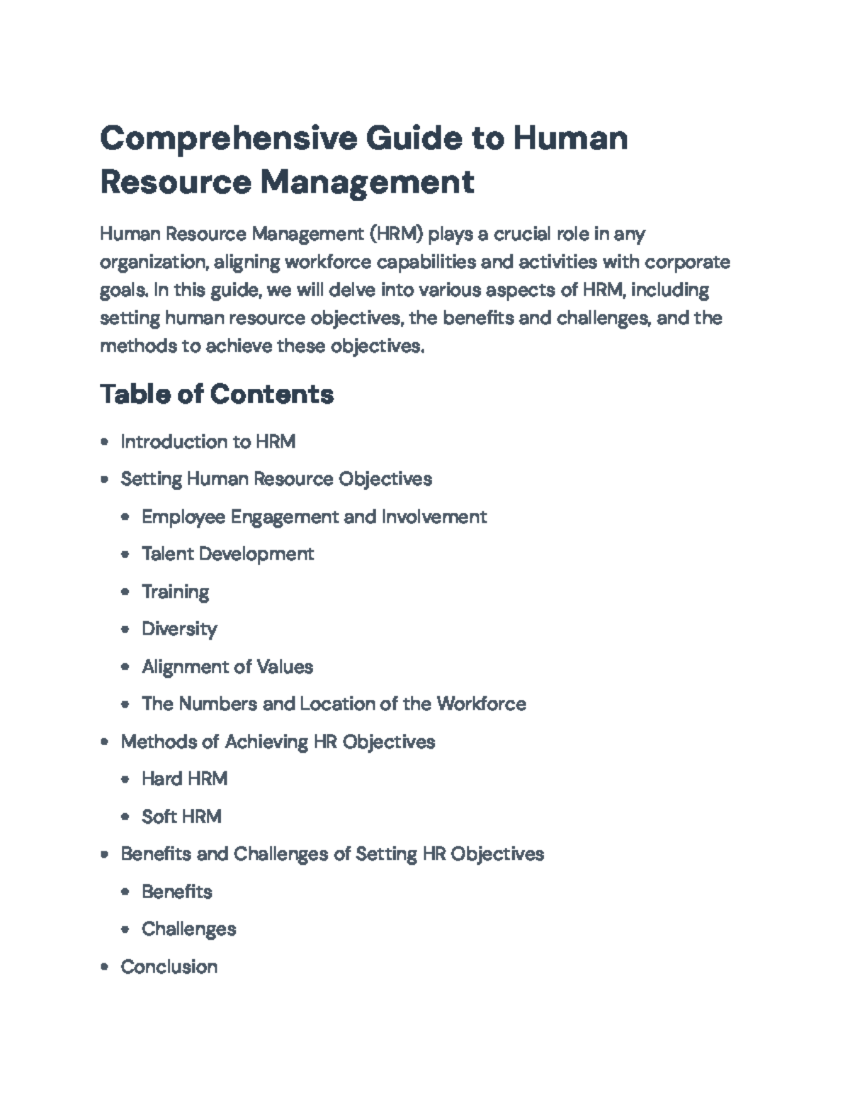Comprehensive Guide to HRM Strategies and Employee Engagement ...