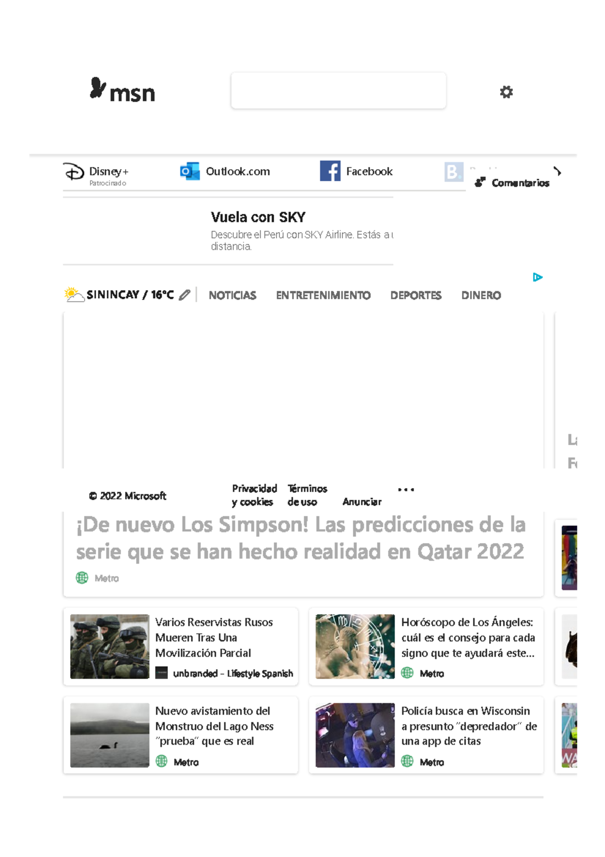 Hotmail, Covid-19, Outlook, Noticias, Horóscopo y más en MSN en Español ...