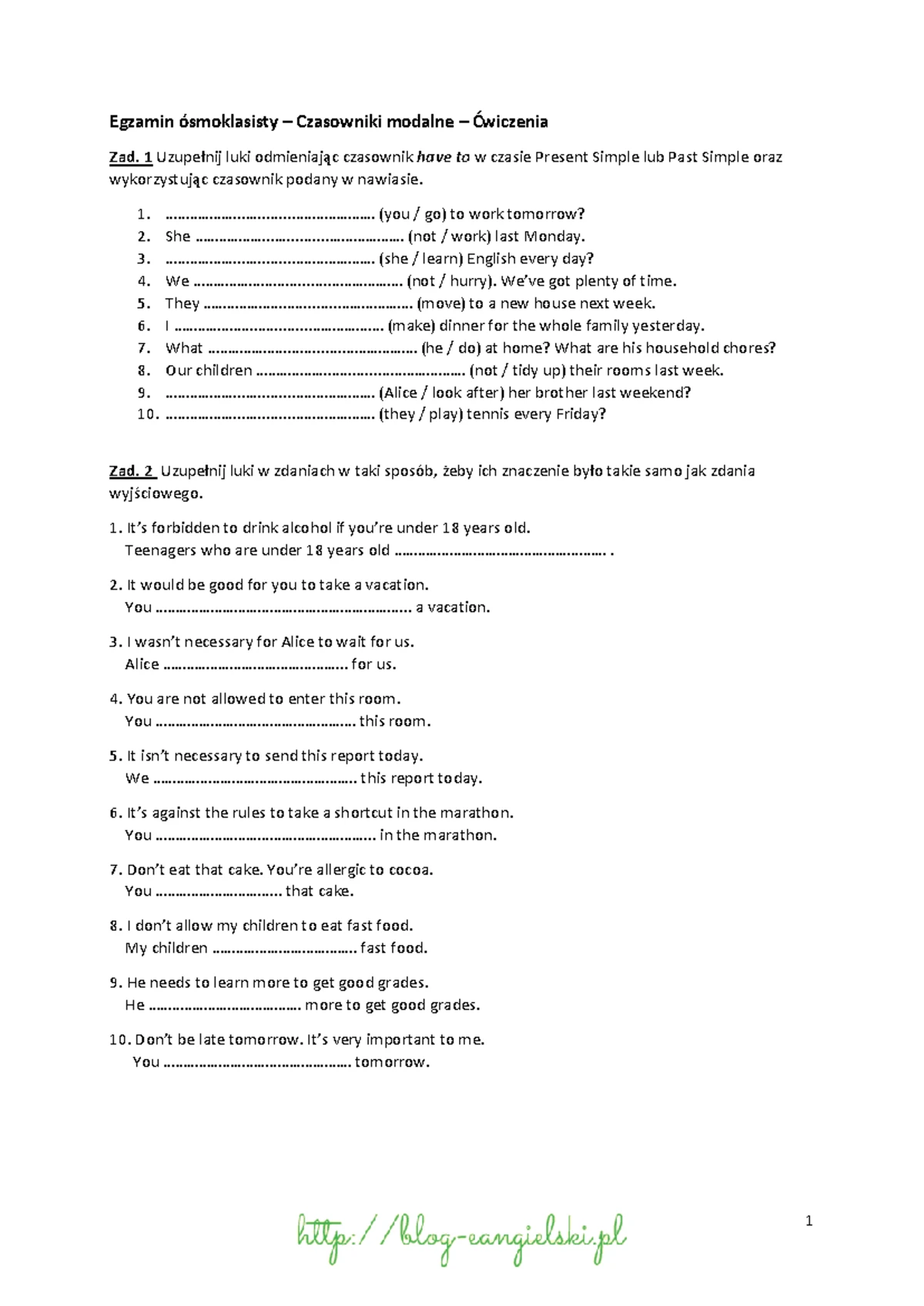 Kartkówka czasy Present Simple i Present Continuous - Imię i nazwisko: - Studocu