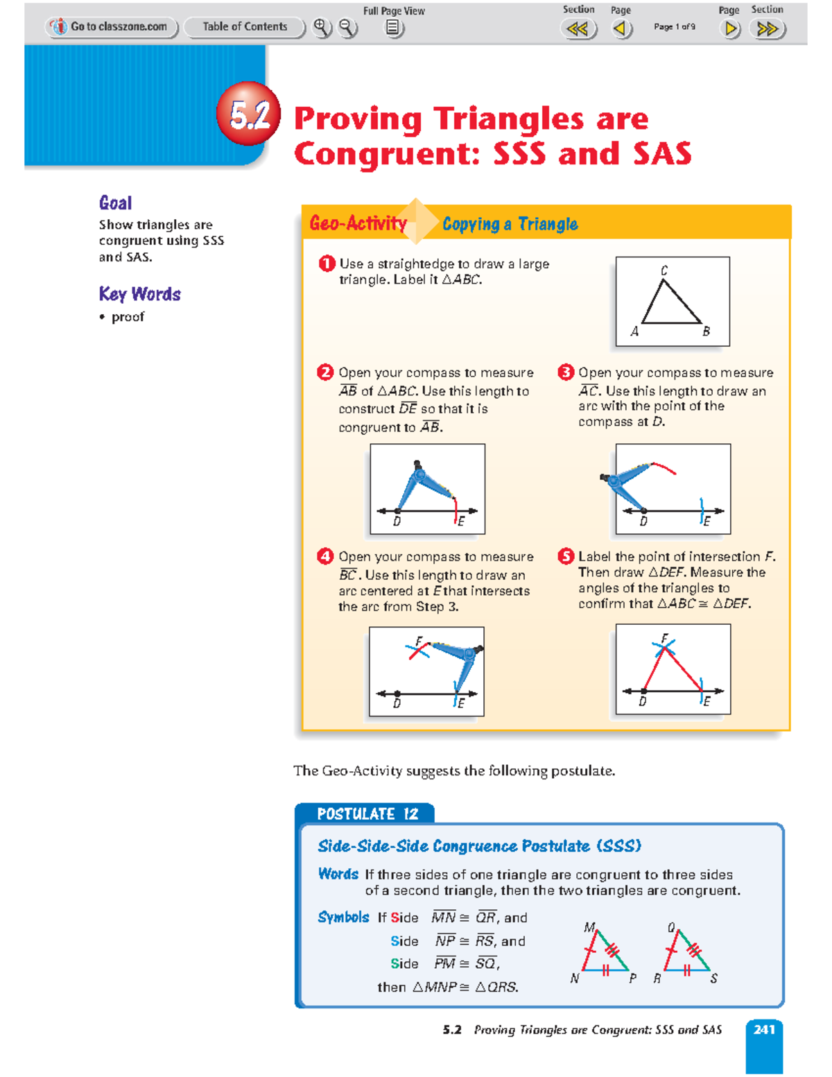 Proving Triangle Congruence: SSS & SAS Homework Kuta WS - Studocu