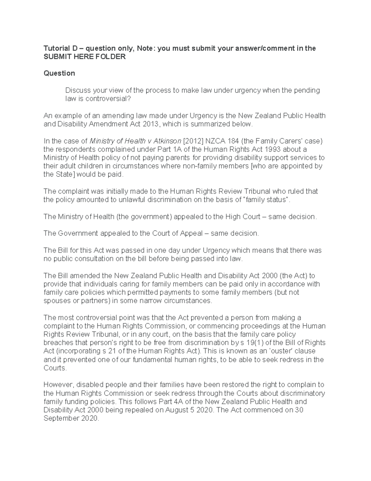 Tutorial D question only - Tutorial D – question only, Note: you must ...