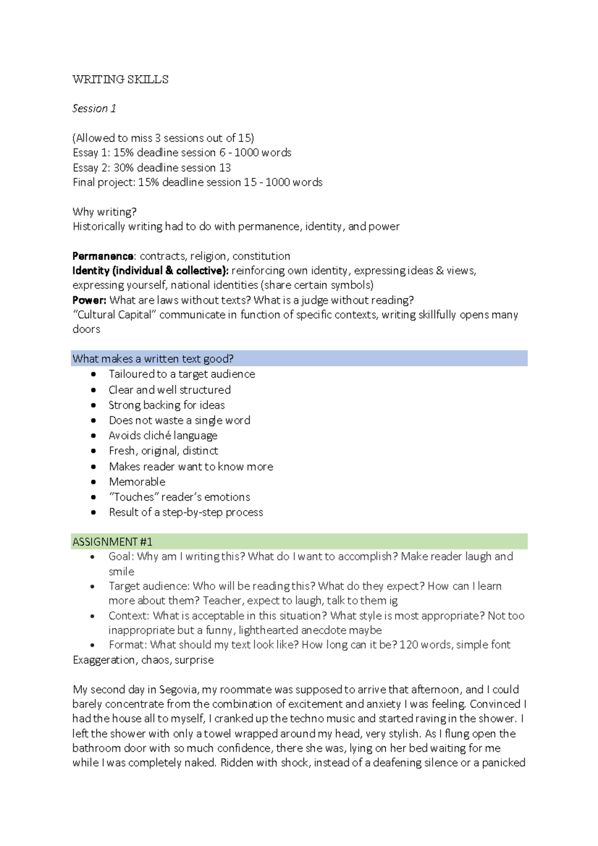 Writing Skills Notes: Effective Strategies for Essays and Policy Papers ...
