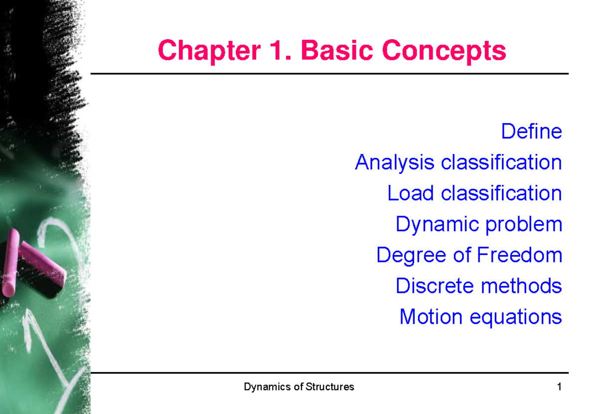 Chapter 1 Basic Concepts - Chapter 1. Basic Concepts Define Analysis ...