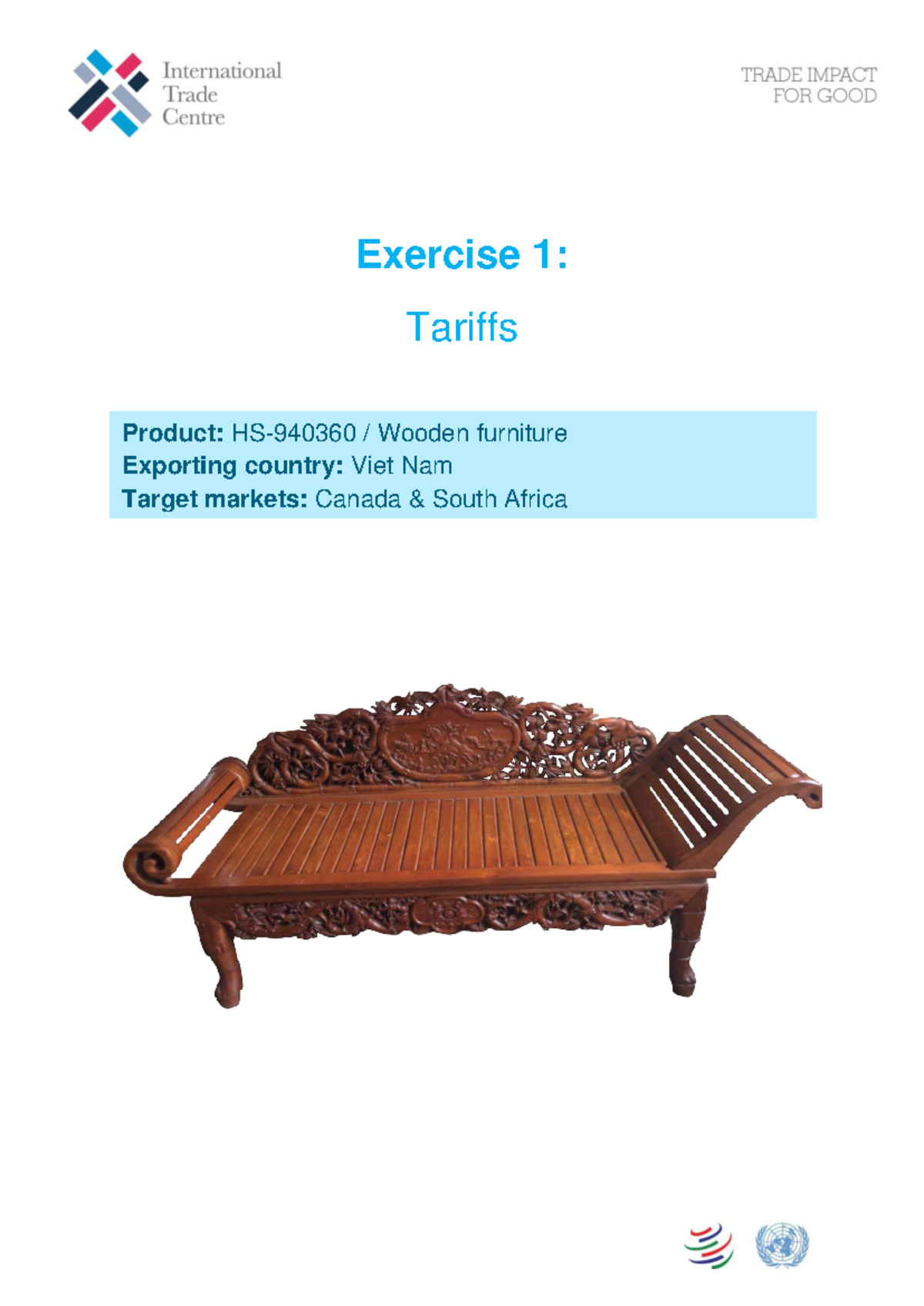 Tariff Analysis Exercise: Wooden Furniture Export (VN) to Canada ...