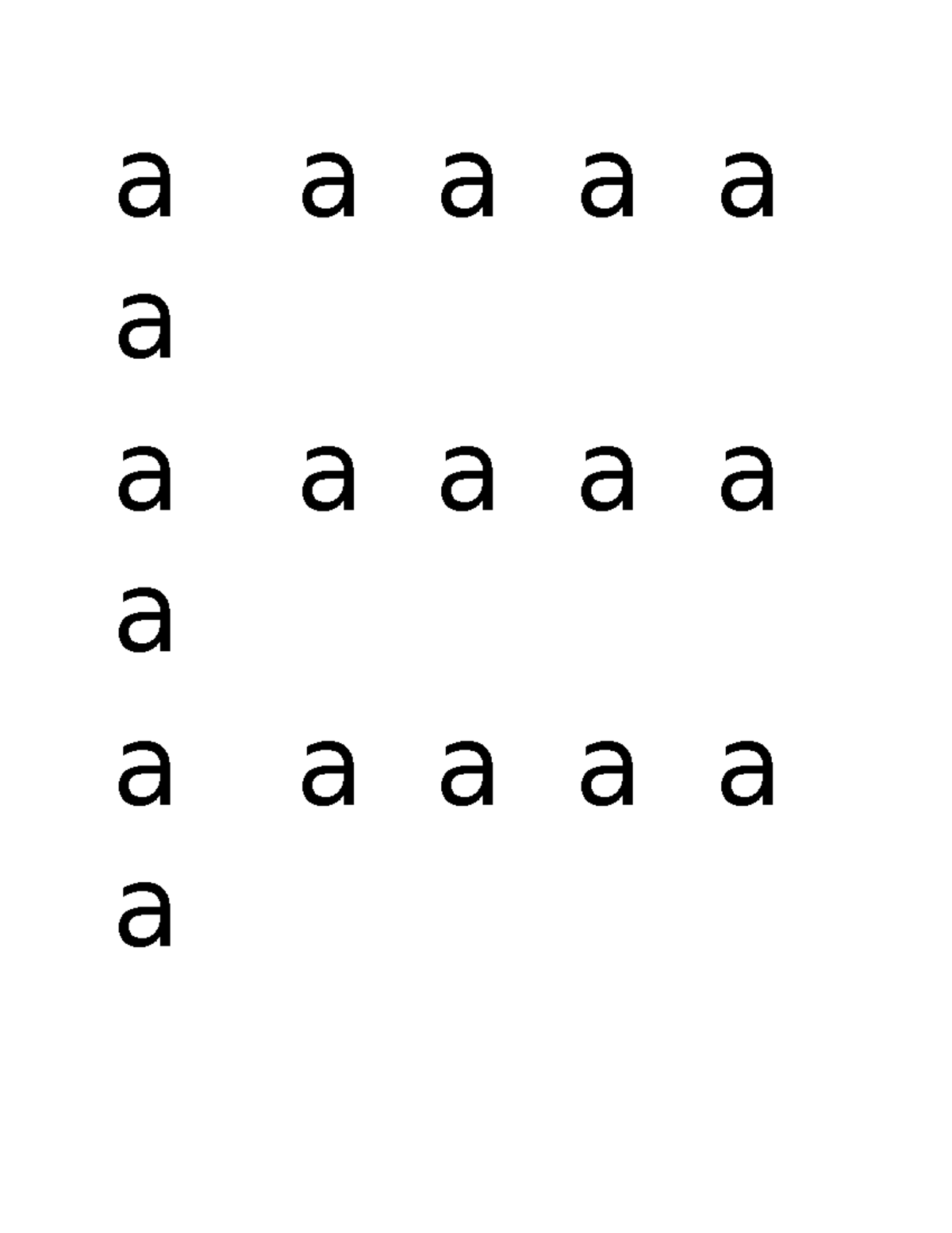 Letter a Trace - Writing - a a a a a a a a a a a a a a a a a a a a a a ...