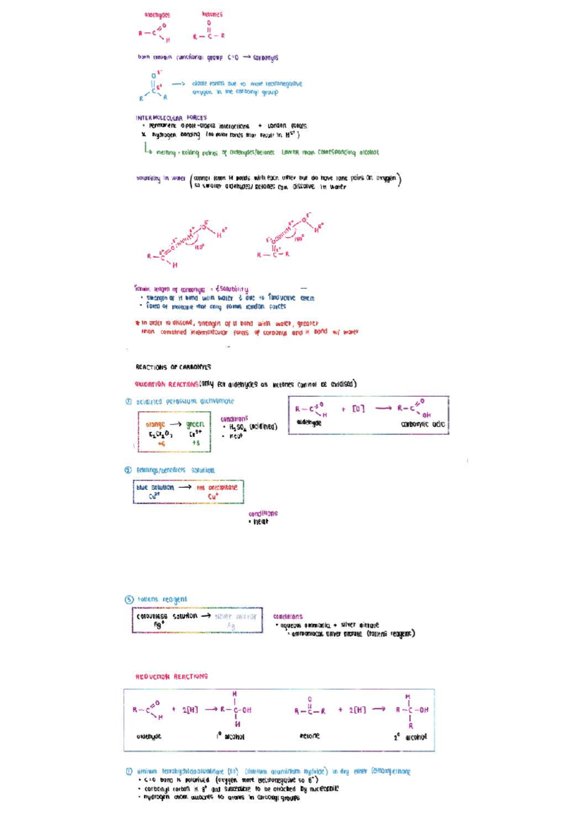 Carbonyl Compounds: Aldehydes and Ketones Chemistry Overview - Studocu