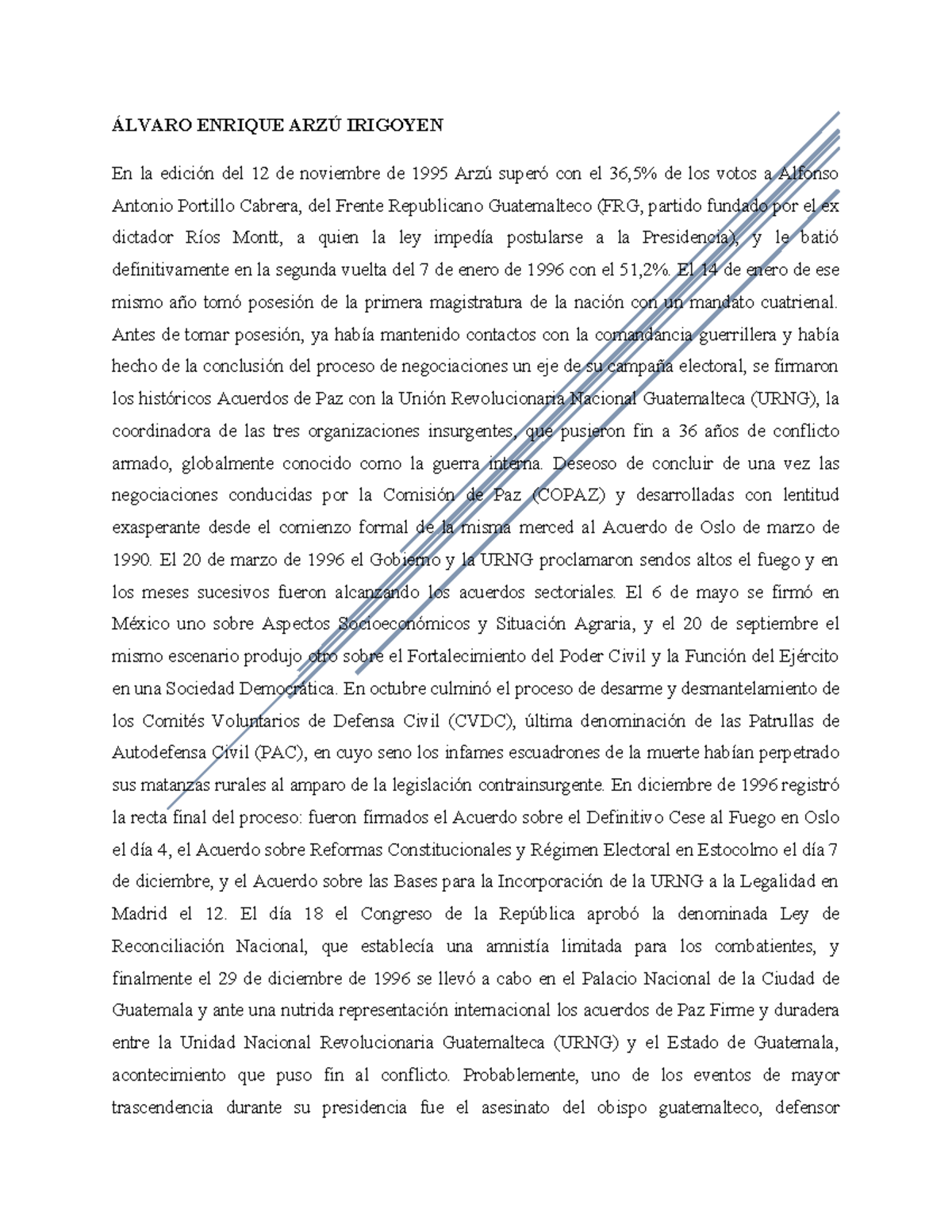 Presidentes de Guatemala: Álvaro Arzú, Alfonso Portillo y Óscar Berger ...