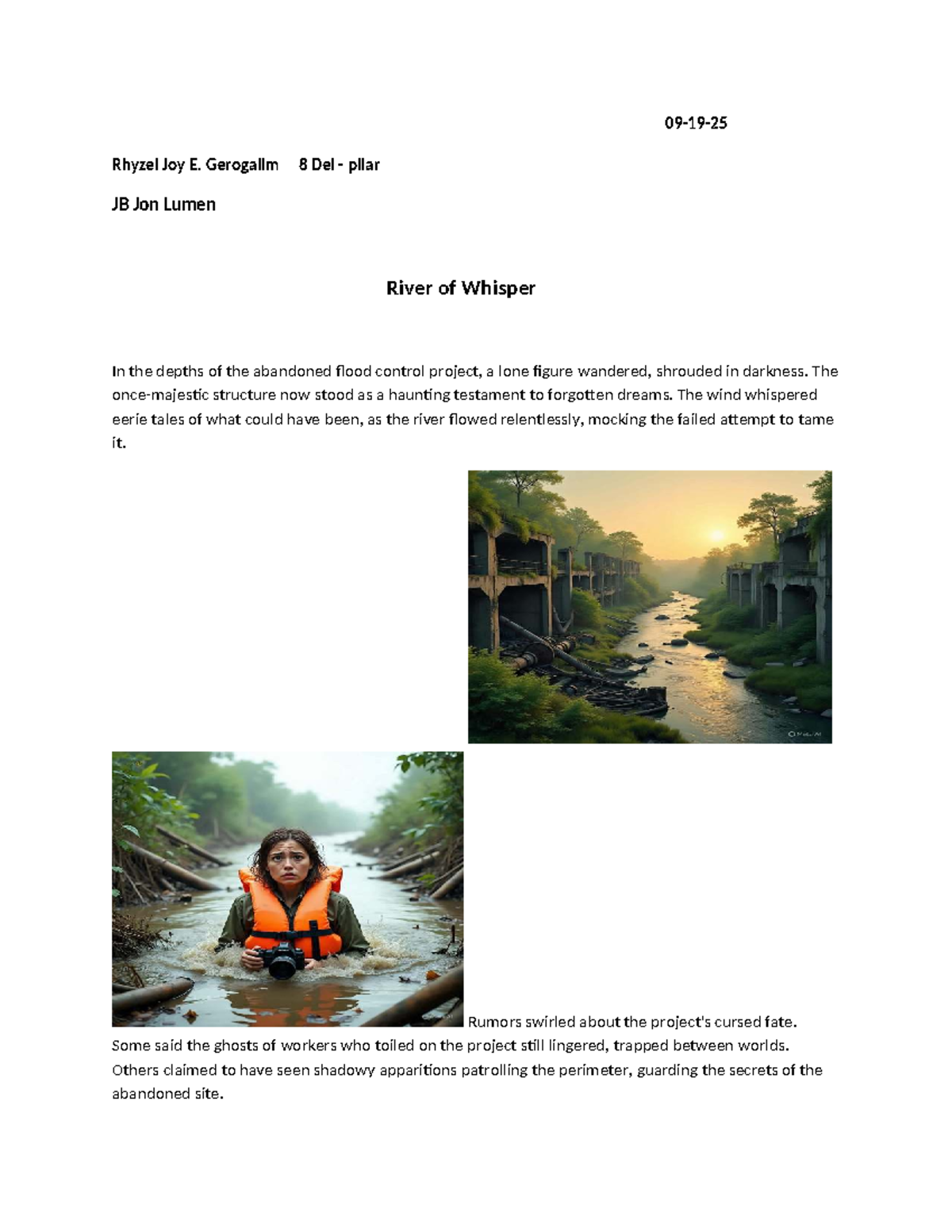 River of Whisper: Haunting Tales of the Abandoned Flood Project - Studocu