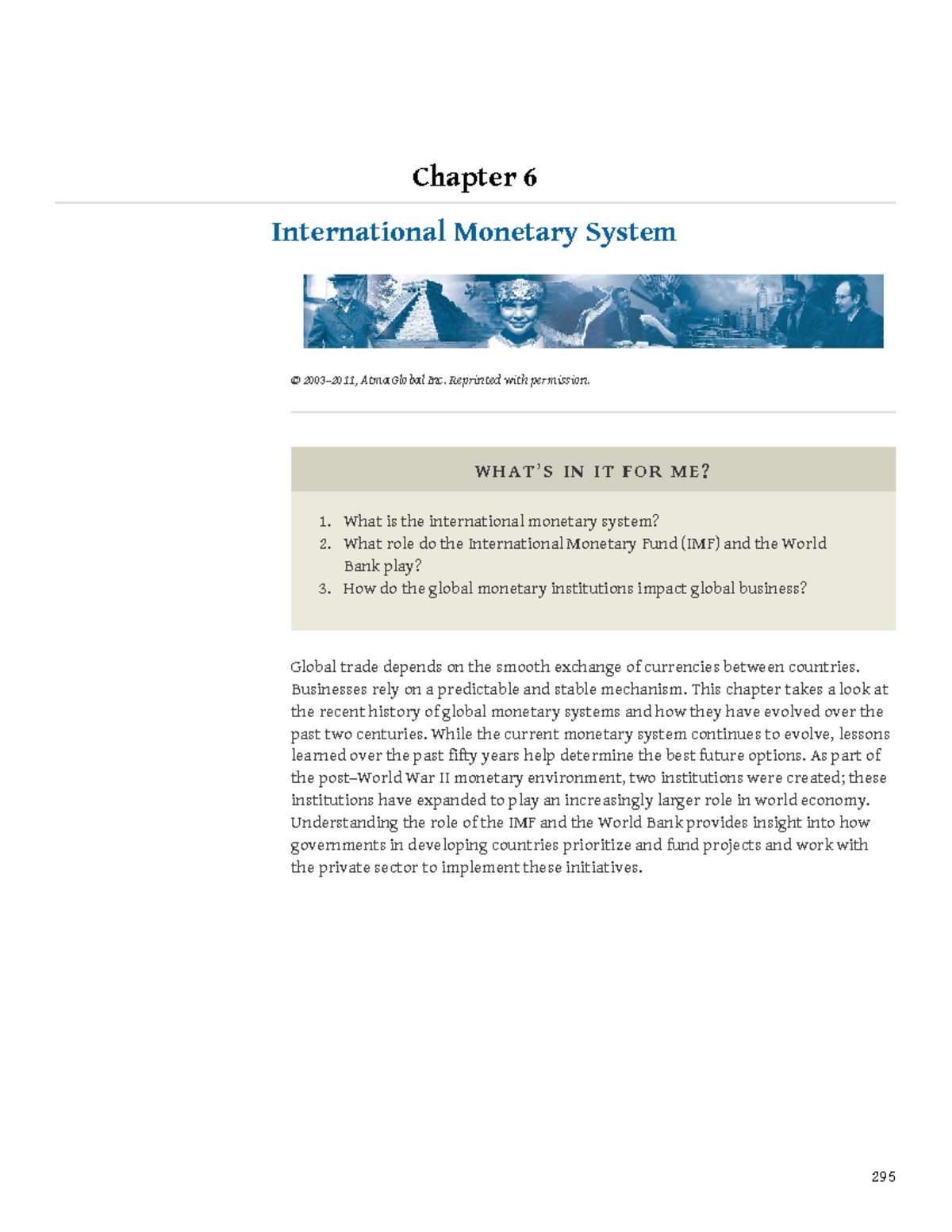 Chapter 6: International Monetary System Overview and Key Insights ...