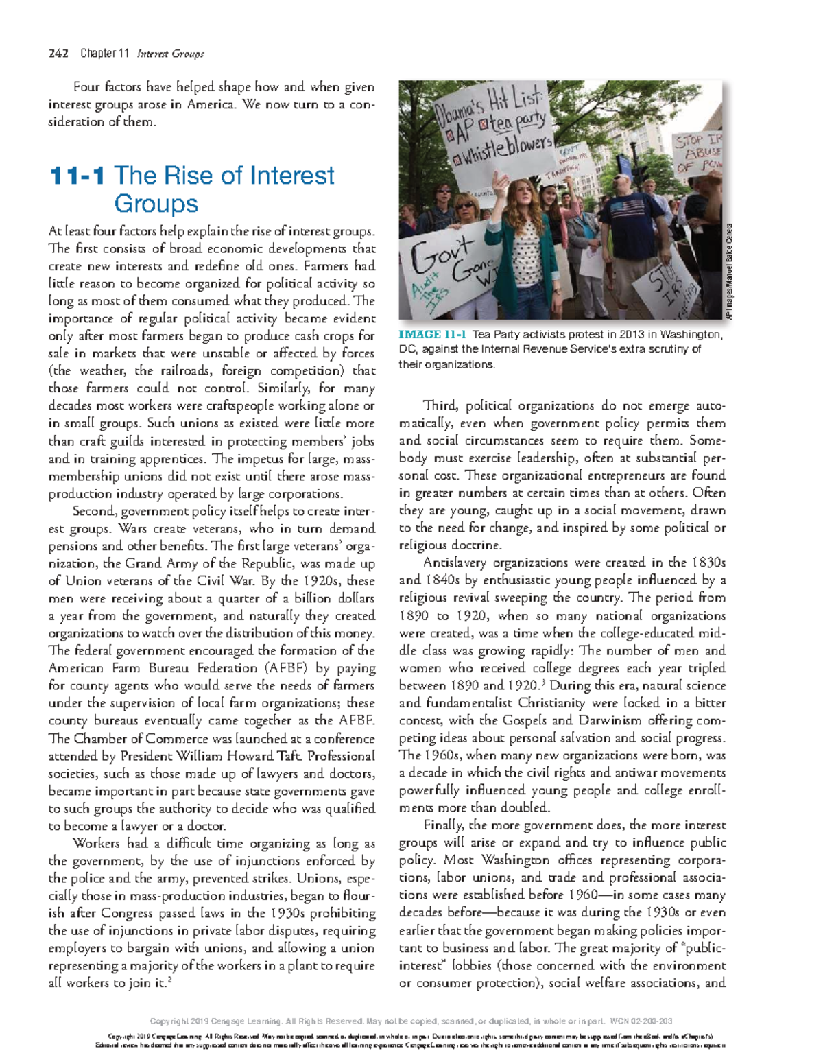 242 Chapter 11 Interest Groups: Factors Shaping Their Rise in America ...