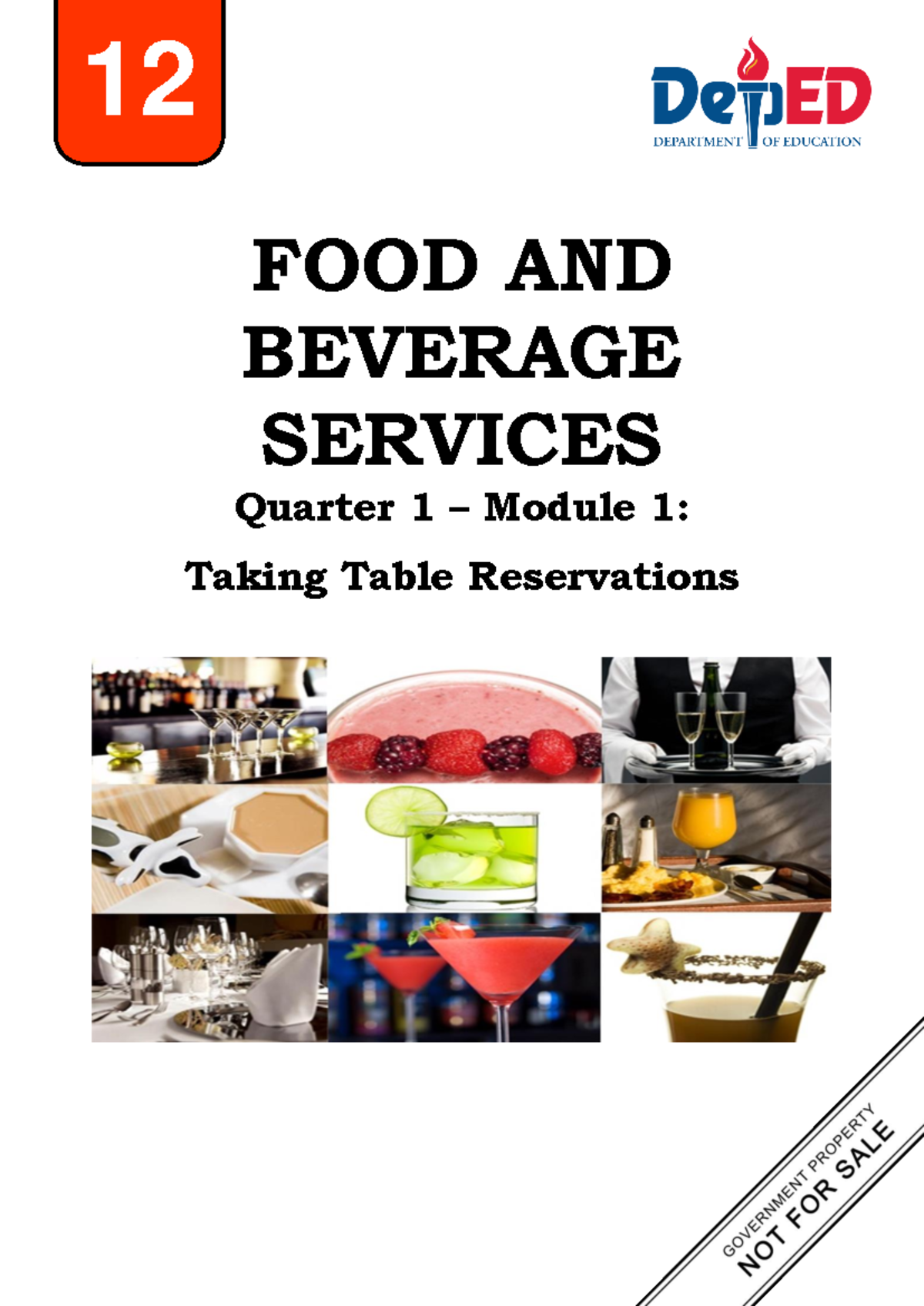 Food and Beverage Services NC II: Q1 Module 1 - Table Reservations ...