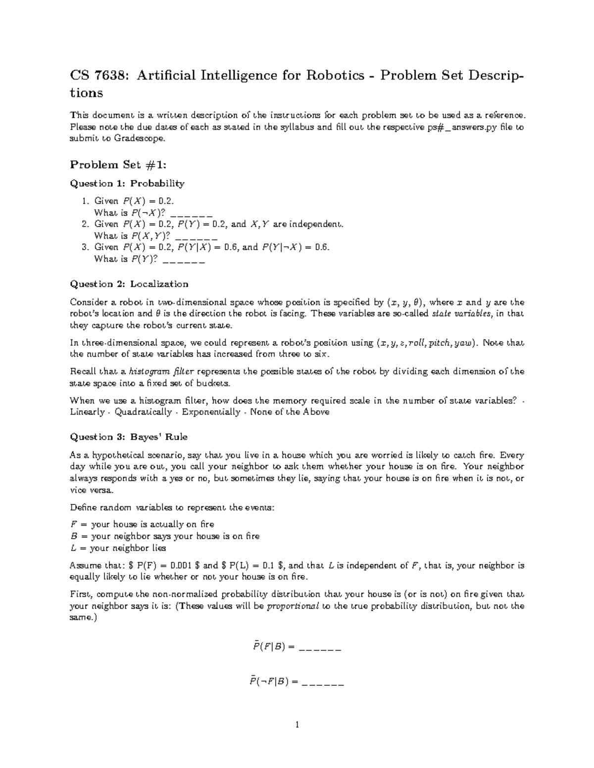 CS 7638: AI for Robotics Problem Set Instructions and Descriptions ...