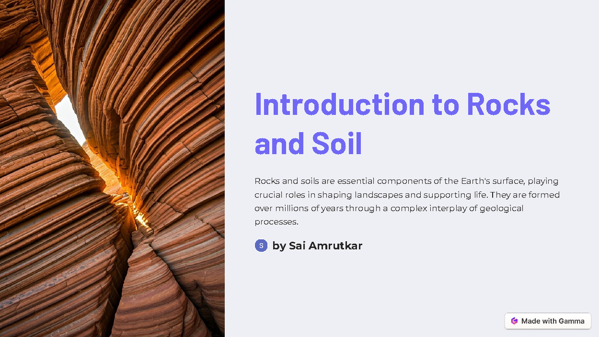 Introduction to Rocks and Soil - Introduction to Rocks and Soil Rocks ...