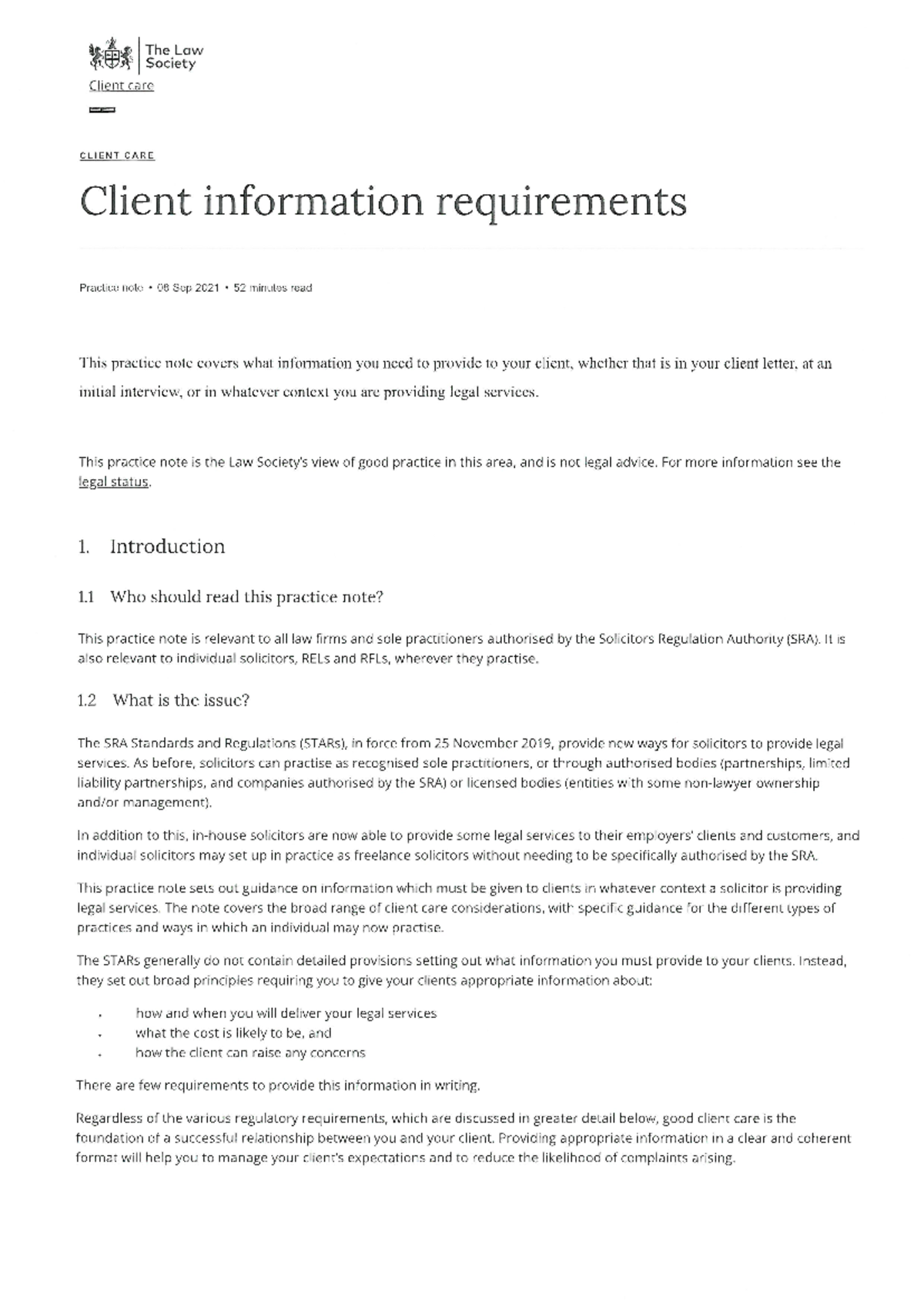 SRA Client Care Info Requirements: Best Practices & Regulations Guide ...