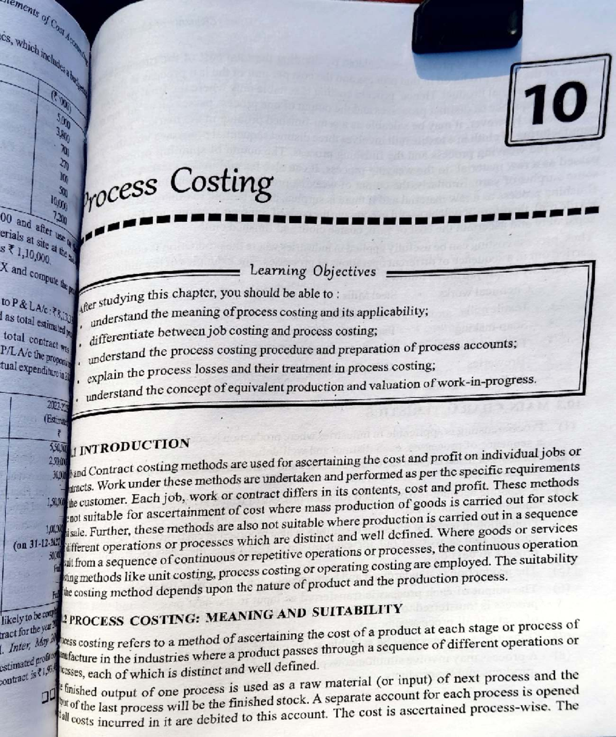 Elements of Cost Accounting: Process Costing Overview for CA 10 - Studocu