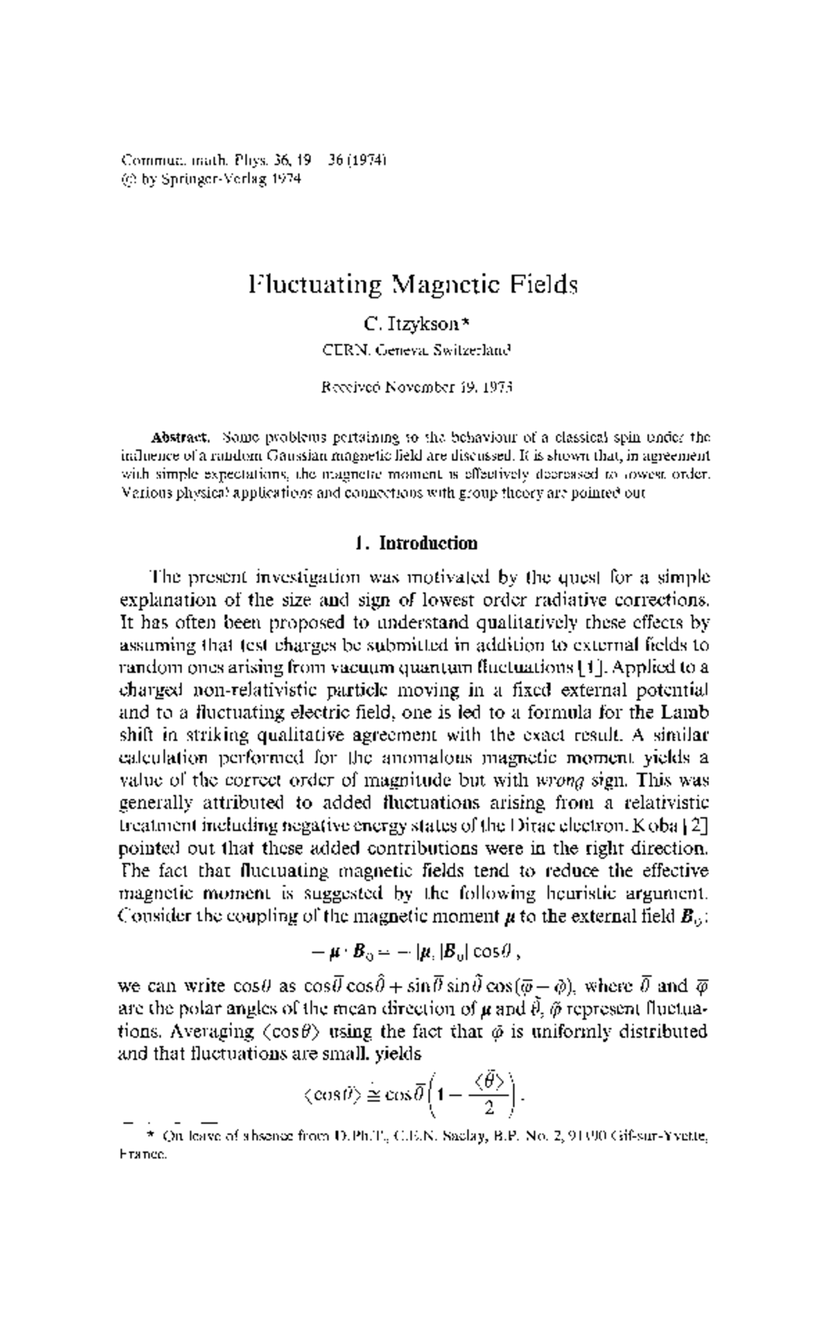 Fluctuating Magnetic Fields: Insights and Applications in Quantum ...