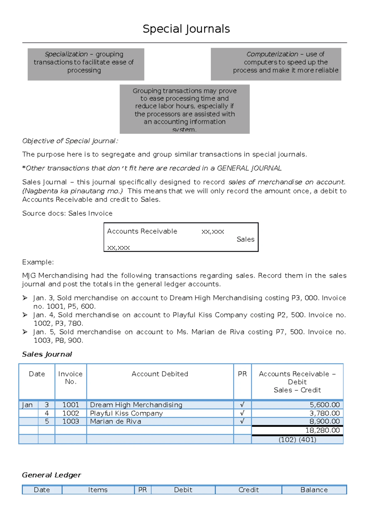 Accounting (For Service business) - ACCOUNT TITLES USED IN ACCOUNTING ...