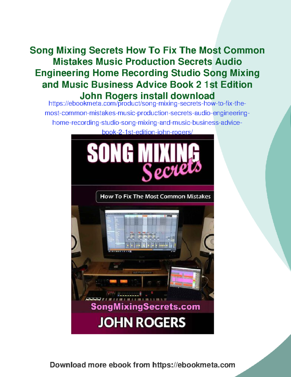Song Mixing Secrets: Fixing Common Mistakes in Music Production - Studocu