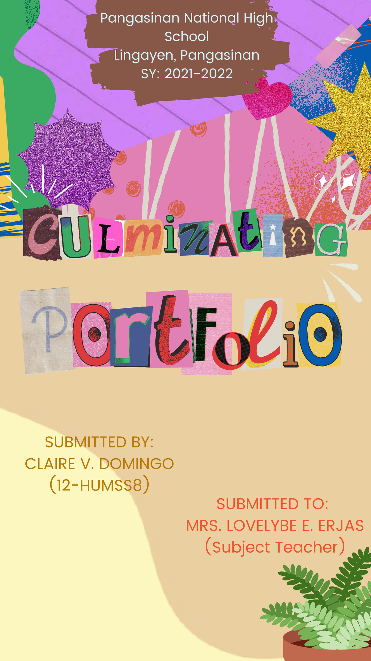 Culminating Portfolio: Senior High School Reflections and Artifacts ...