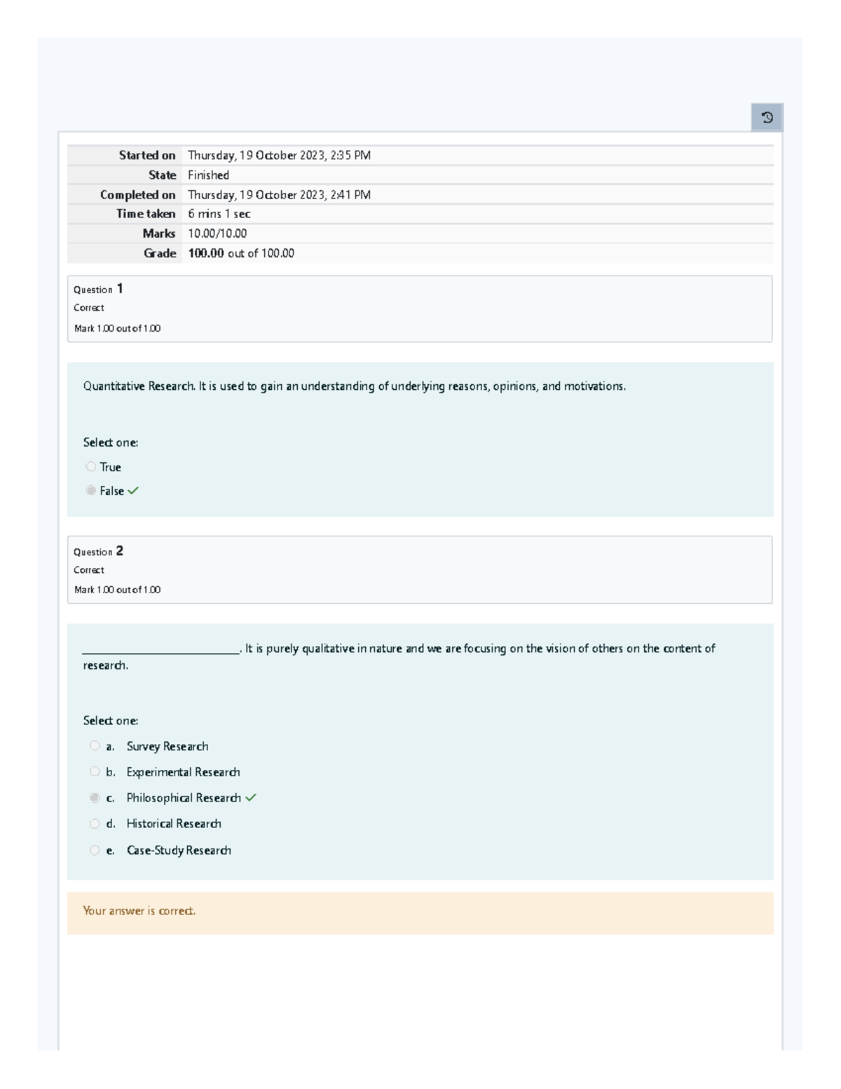 Capstone Project 1 It6398 Prelim Quiz 1 Started On Thursday 19 October 2023 2 35 Pm State