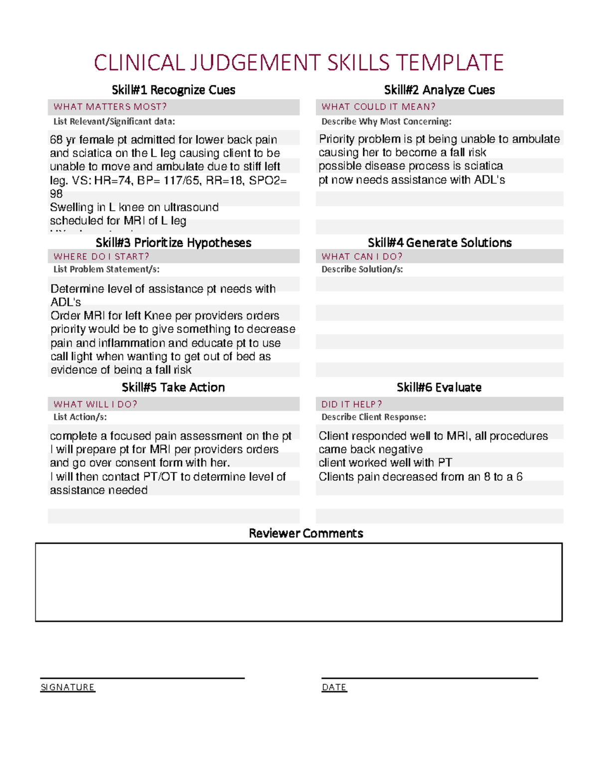 Clinical Judgement Skills Template - Deprecated API usage: The SVG back ...