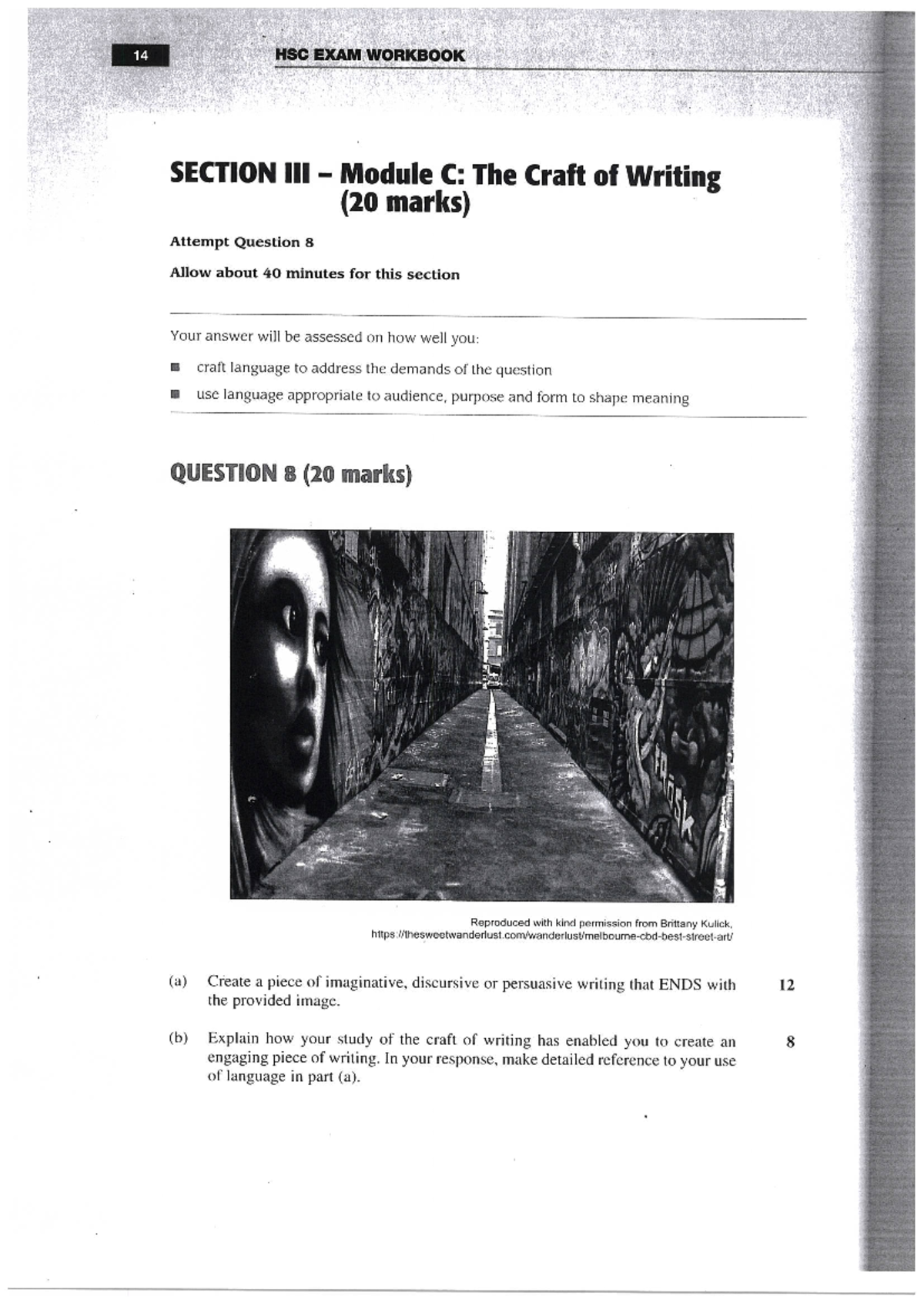 HSC English Module C Imaginative Writing Sample & Reflection 2019 - Studocu