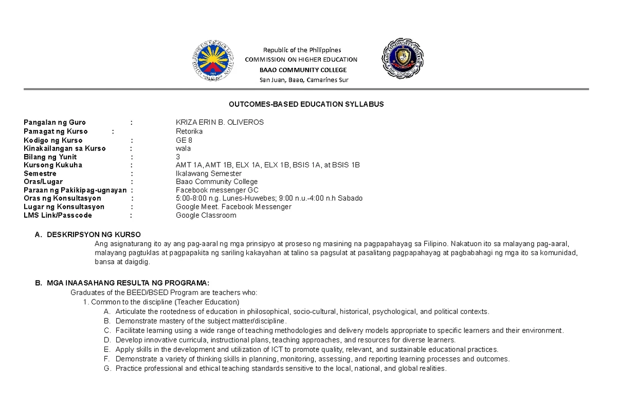 ALS- Class- Program - Guide for ALS Teachers - Republic of the ...