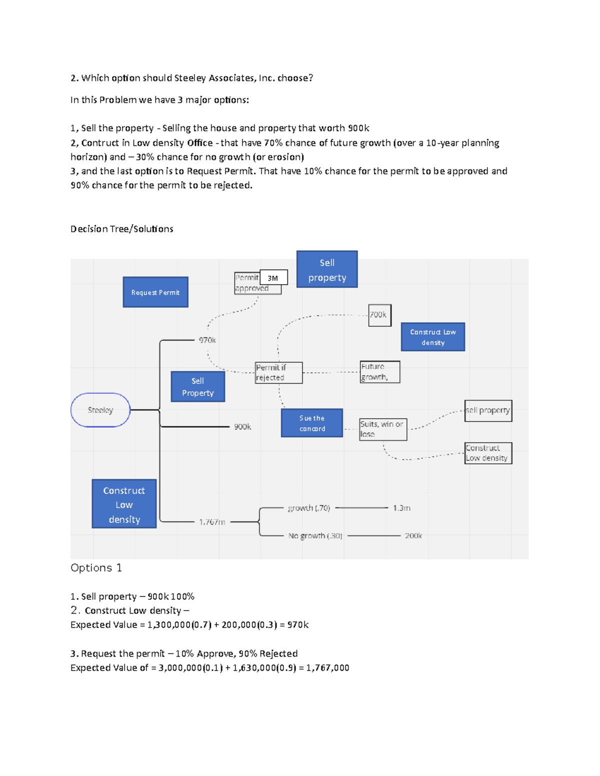MS - Decision Analysis: Evaluating Options for Steeley Associates, Inc ...