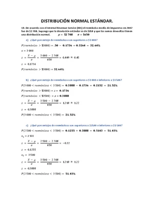 Ejercicios T de Distribución T de Student - INSTITUTO POLITECNICO NACIONAL ESCUELA SUPERIOR DE ...