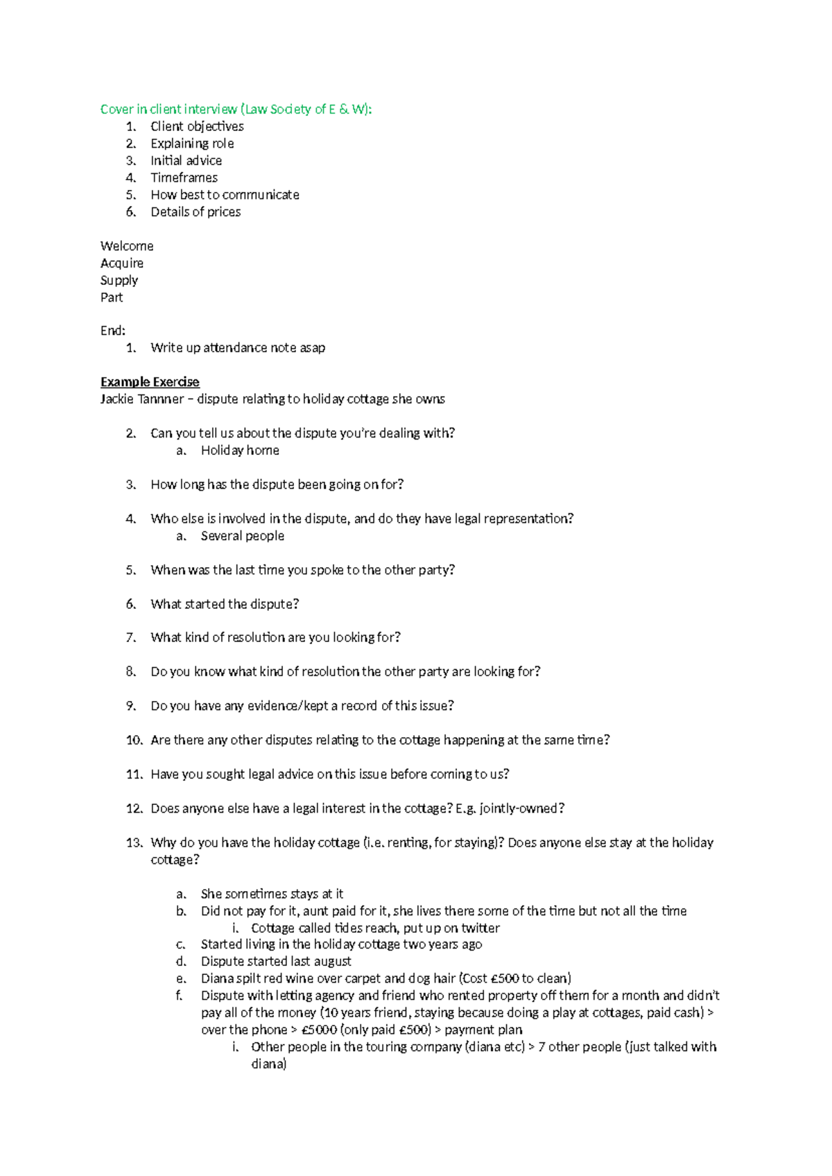 Client Interviewing Guide (Law Society of E W): Key Objectives & Tips ...