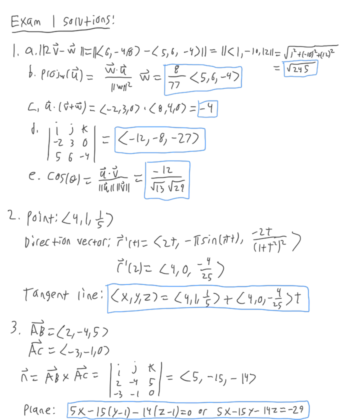 Multivariate Calculus EXAM1 - Exam 1 Math 200 October 21, 2022 Name ...