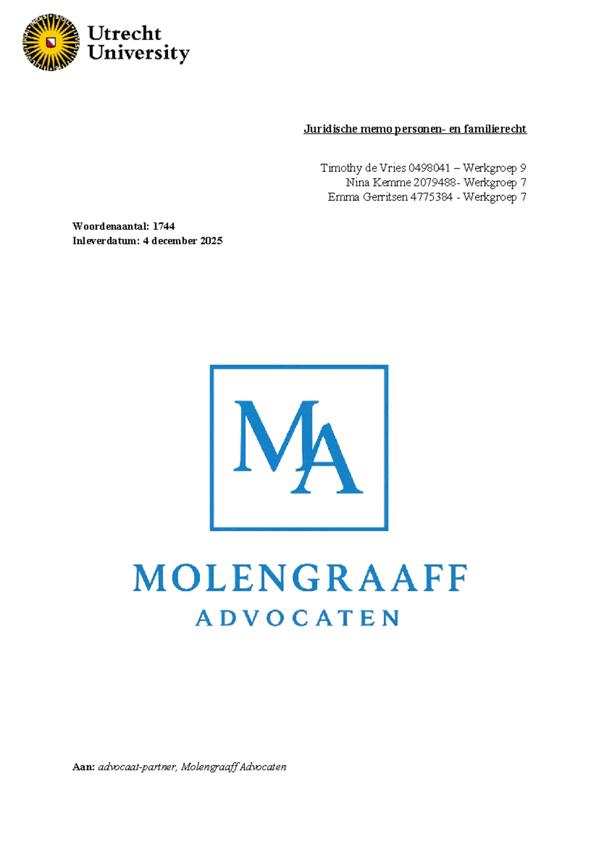 Juridische Memo: Mogelijkheid van Gecombineerde Geslachtsnaam voor Kind ...