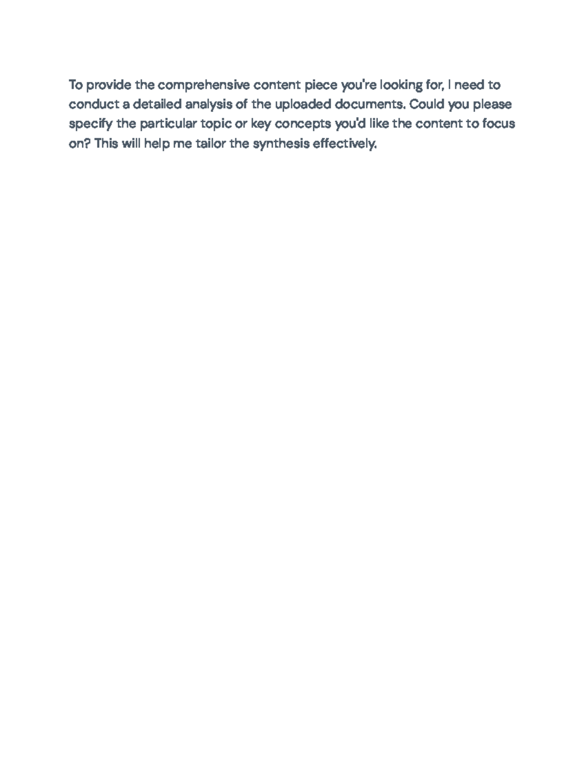Comprehensive Analysis Report on Key Topics in Course Concepts ...